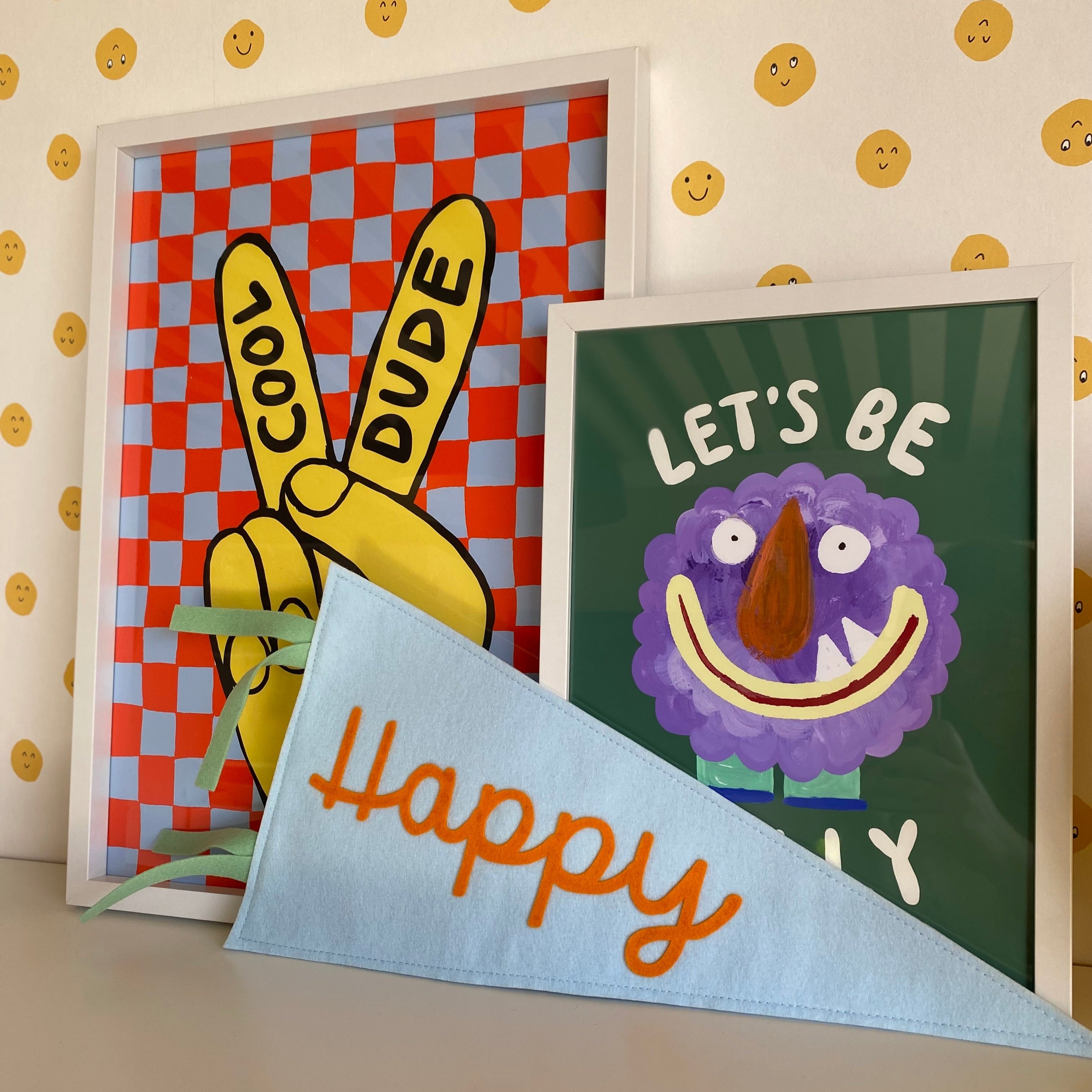 Large Custom Pennant - New Cursive Font – Arnold & the Caterpillar